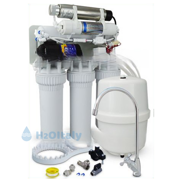 RO 50 reverse osmosis with tank, pump, UV, TDS regulator – h2oitaly